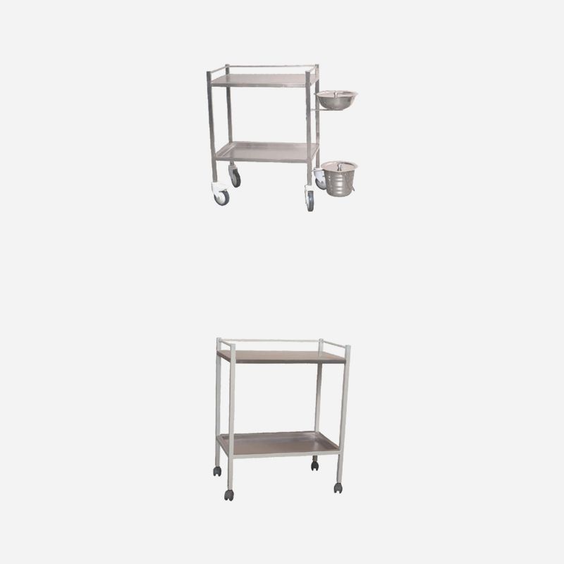 Ward Dressing Trolley and Instruments Trolley Complete SS with Railing ...